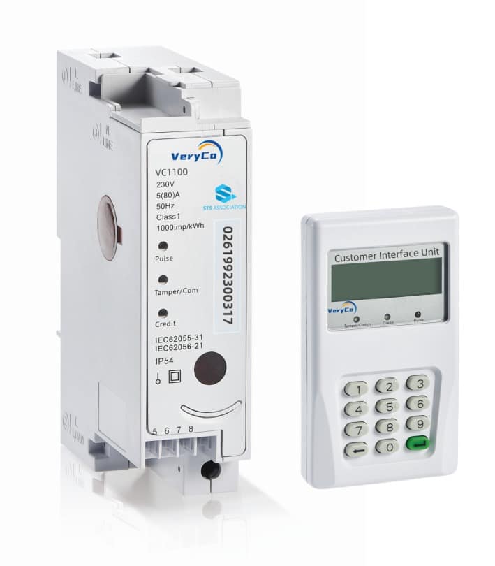 DIN Rail RS485 1P Split Prepaid Meter with PLC CIU - Konta | Prepaid ...