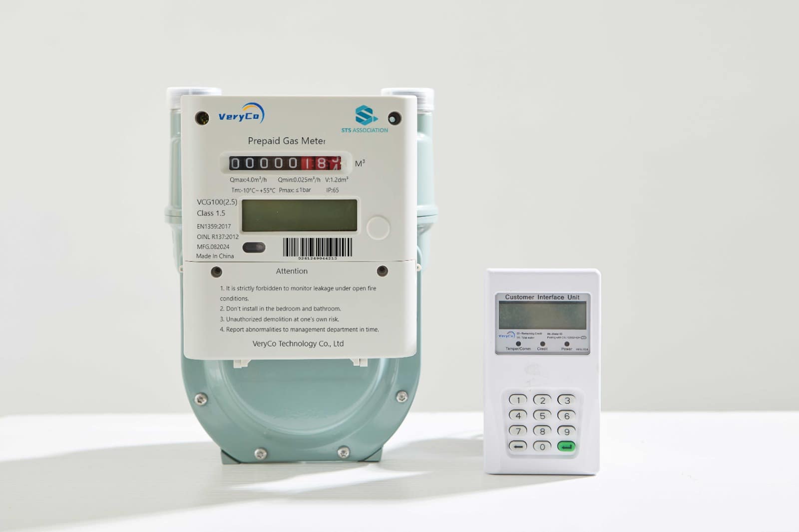 G2.5 Split Stainless Steel Smart Prepaid Residential Gas Meter - Konta ...